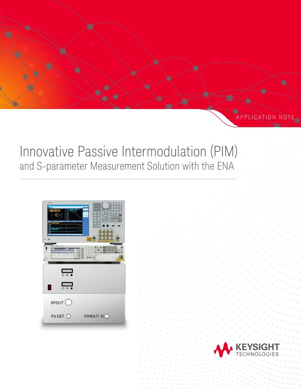 Innovative Passive Intermodulation (PIM) and S–parameter Measurement Solution PDF Asset Page ...